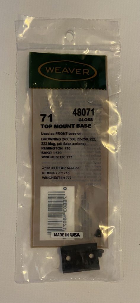 Weaver Top Mount Base 71 | Range & Country
